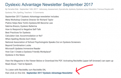 Read Aloud Newsletters - Dyslexia | Dyslexic Advantage