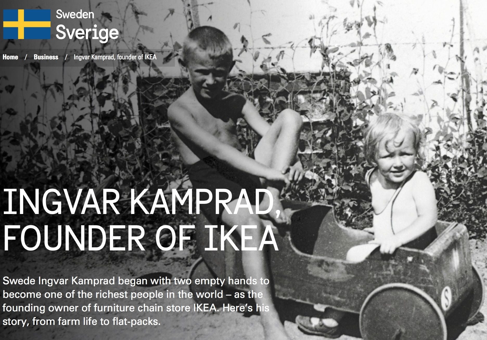Creator of IKEA, Ingvar Kamprad - Dyslexic Entrepreneurs - Dyslexia ...