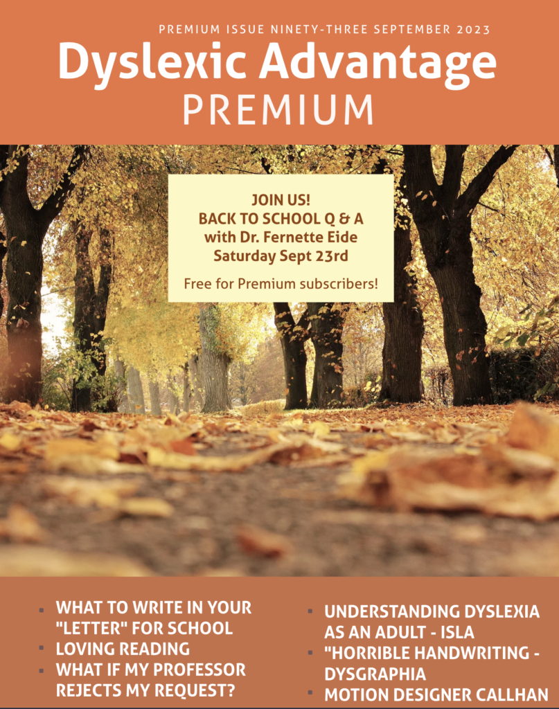 SEPTEMBER 2023 Premium - Dyslexia | Dyslexic Advantage